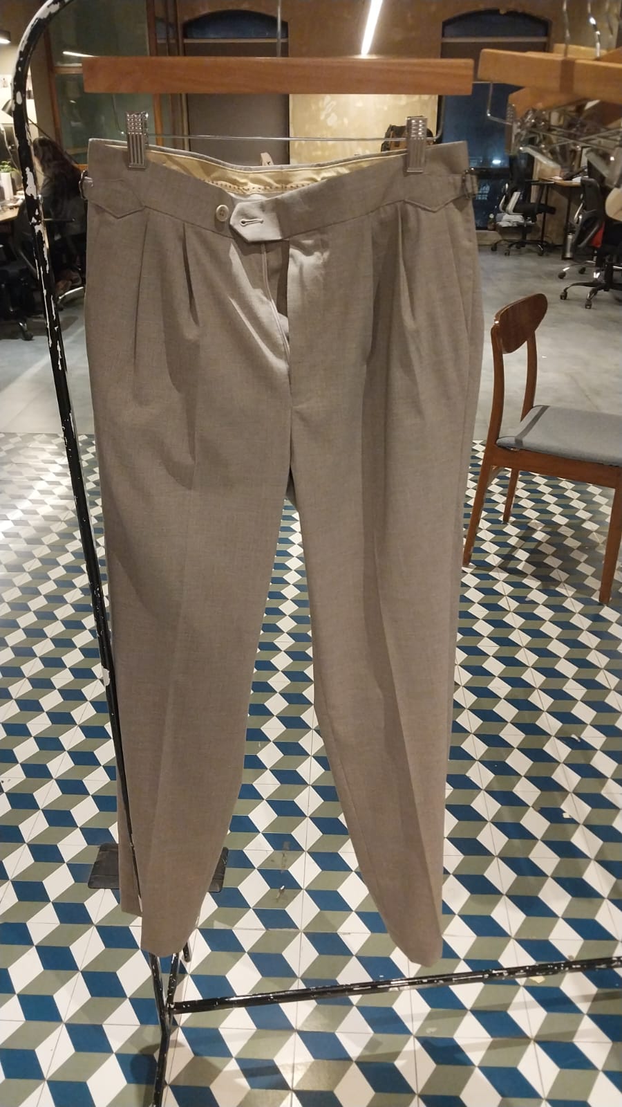 4 way navy structure Neapolitan Pants Double Buckle test – Bombay Shirt ...